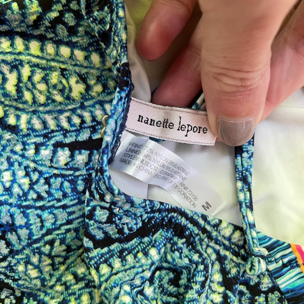 Nanette Lenore Indigo Paisley Goddess One Piece Gem